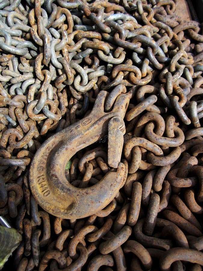 Chain and Hook stock photo. Image of steel, detail, building - 22506578