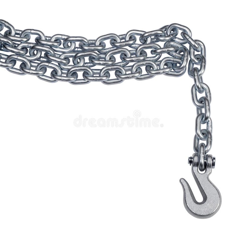 Chain and hook stock image. Image of support, steel, engineering - 26925479