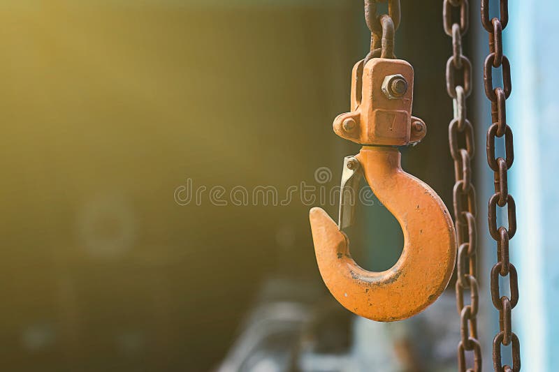 A Chain Hook of Hoist for Lifting it is Shown As a Safety Hook for ...