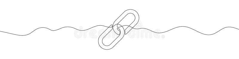 Chain Icon in Continuous Line Drawing Style. Line Art of Chain Icon ...