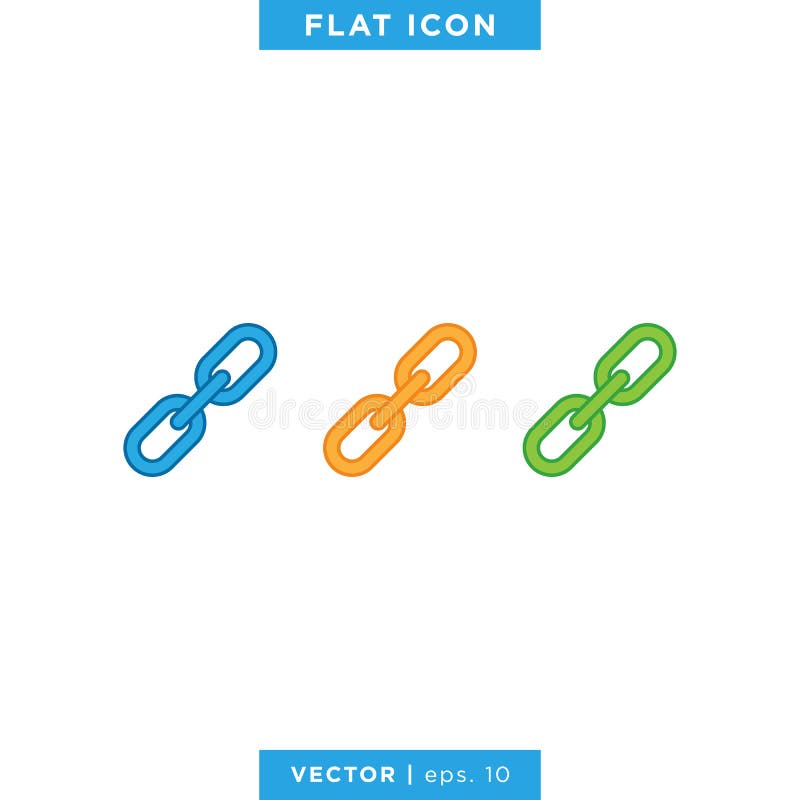 Chain icon design template stock vector. Illustration of link - 187837545