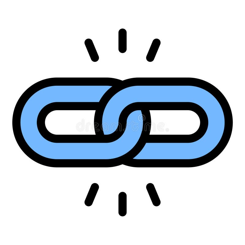 Chain Icon in Flat Line Style Representing Connection Strength and ...