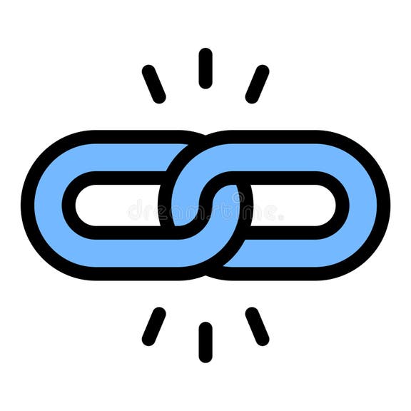 Chain Icon in Flat Line Style Representing Connection Strength and ...