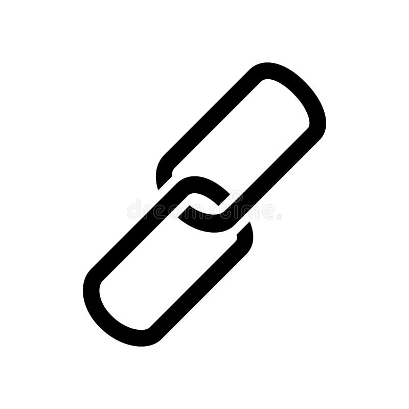 Chain Icon flat style stock illustration. Illustration of steel - 126538504