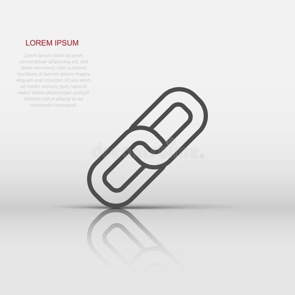 Chain Icon in Flat Style. Network Hyperlink Vector Illustration on ...
