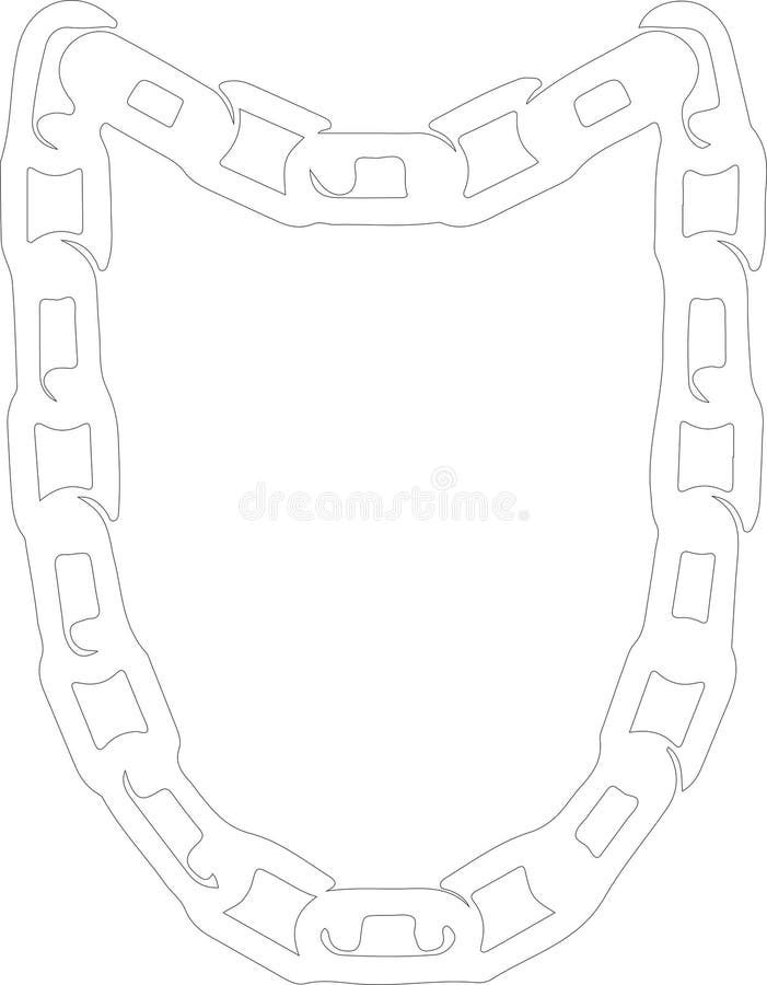 Chain Icon Outline Silhouette Generative Ai Stock Vector - Illustration ...