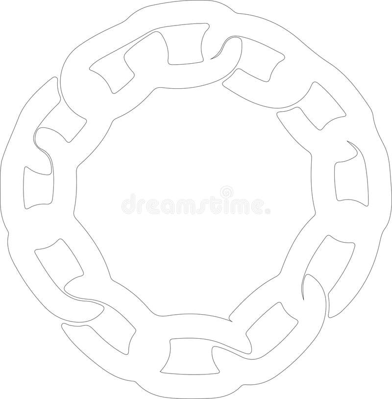 Chain Icon Outline Silhouette Generative Ai Stock Vector - Illustration ...