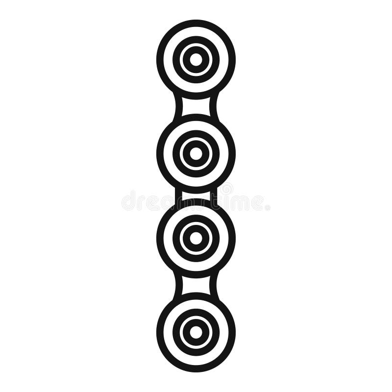 Chain Icon Outline Vector. Web Strength Stock Vector - Illustration of ...