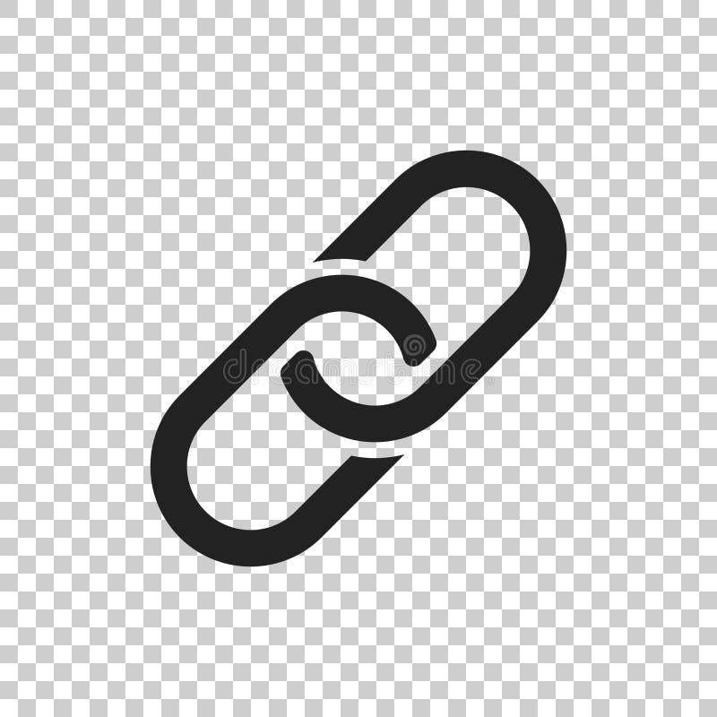 Chain Icon Vector Illustration in Flat Style on Isolated Background ...