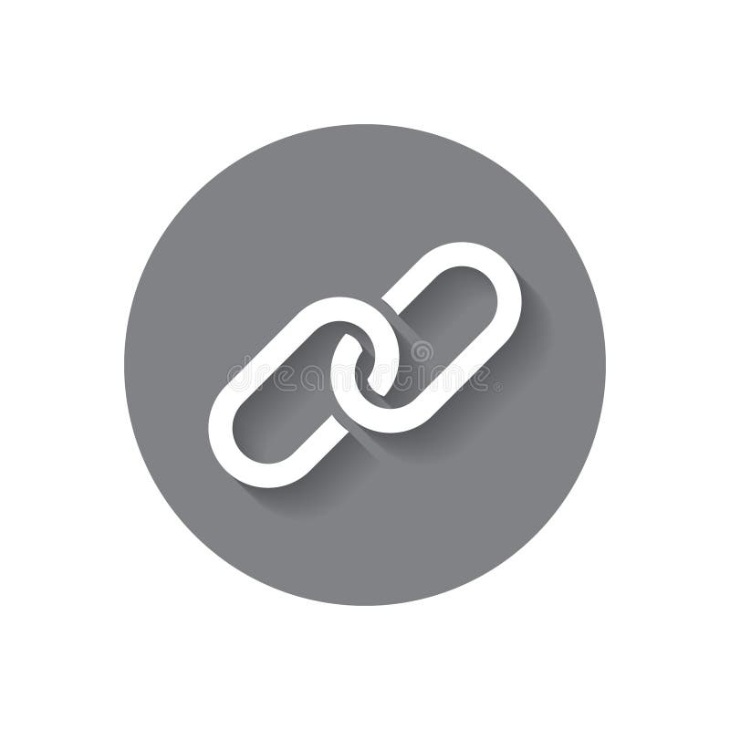 Chain Icon with Shadow. Link, Hyperlink Concept Stock Vector ...