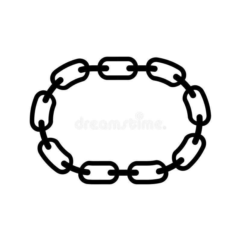 Chain Icon Vector. a Thin Line Sign Stock Vector - Illustration of ...