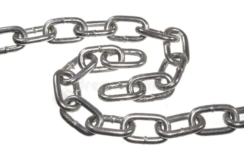 Chain Isolated on White Background Stock Image - Image of decorative ...