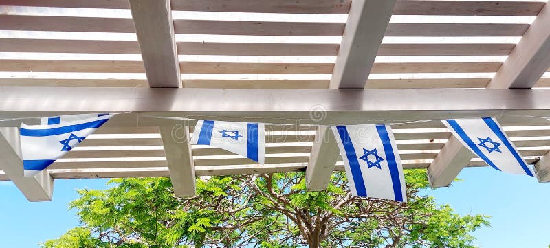 A Chain of israel flags stock image. Image of chain - 247815829