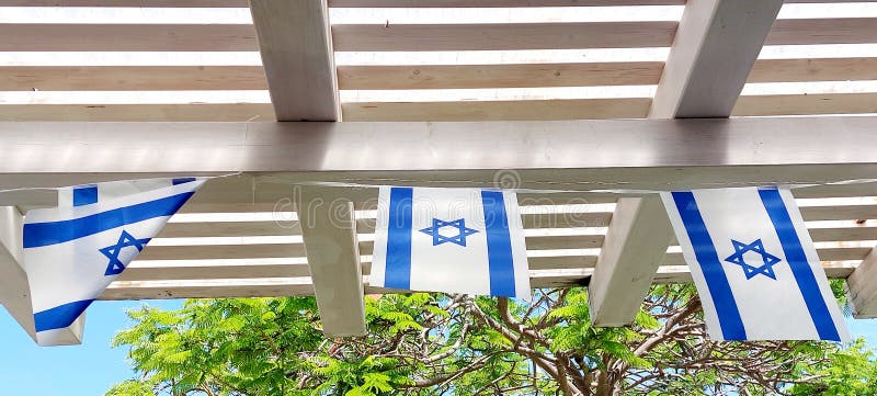 A Chain of israel flags stock photo. Image of israel - 247816358