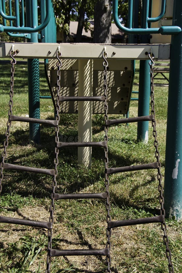Chain Ladder in Playground stock image. Image of ladder - 21276013