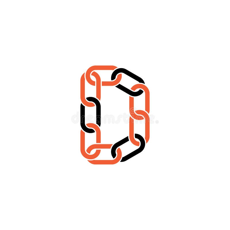 Chain Letter D Link Logo Vector Icon Stock Vector - Illustration of ...