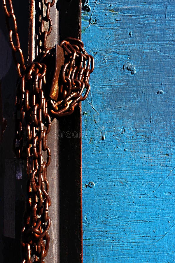 Chain for Lifting the Screen on the Display Case Against the Blue Wall ...