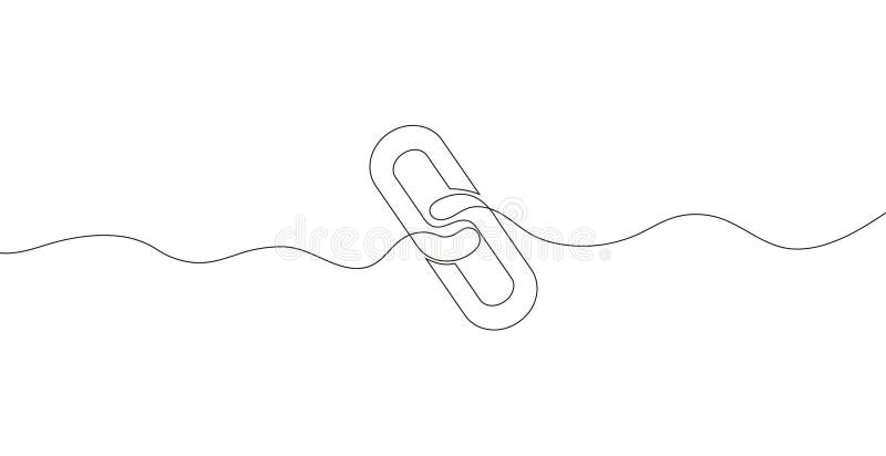 Chain Line Continuous Vector. Linear Drawing of Chain. Illustration ...