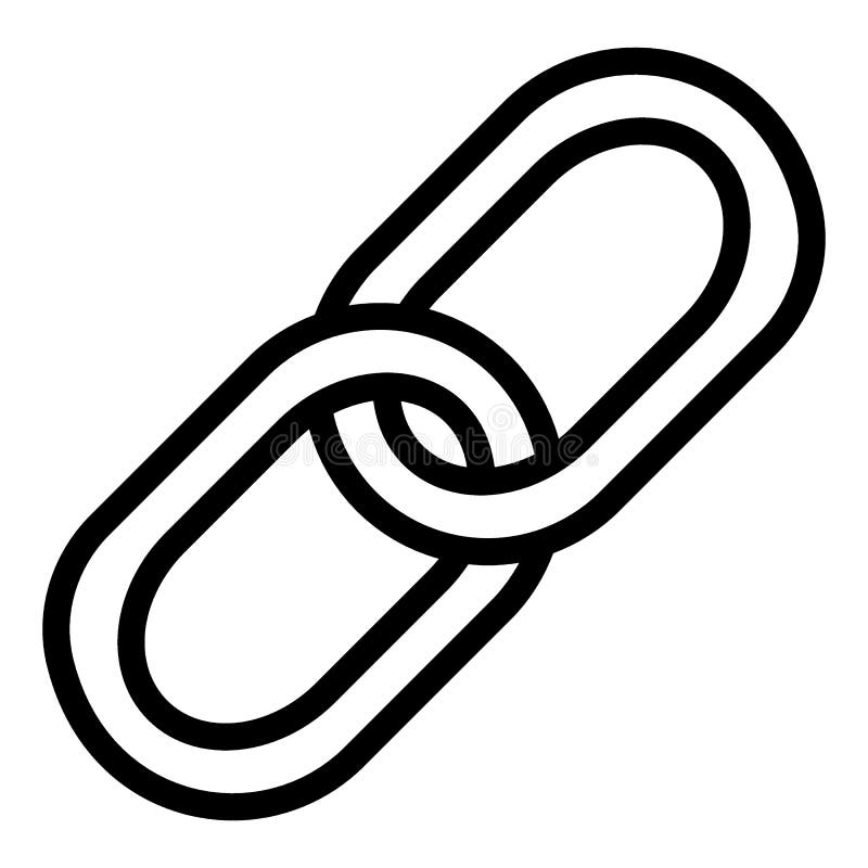 Chain Line Icon. Link Vector Illustration Isolated on White Stock ...