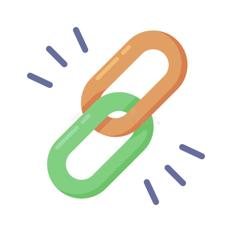 Chain Link Concept Flat Vector of Backlink, Add Link, Website Link ...