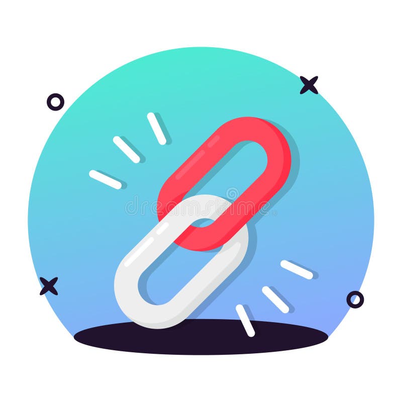 Chain Link Concept Flat Vector of Backlink, Add Link, Website Link ...