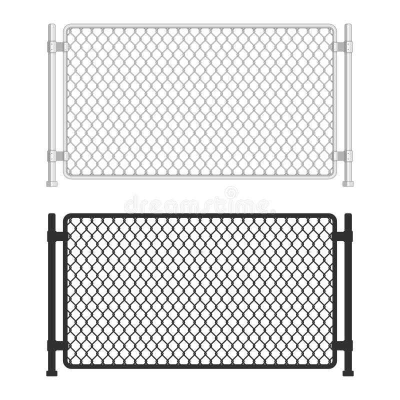 Chain Link Fence White Background Stock Illustrations – 1,651 Chain ...