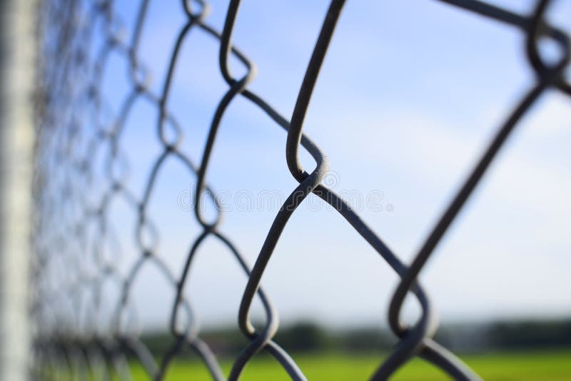 Chain Link Fence with Blur Effect Stock Photo - Image of chain ...