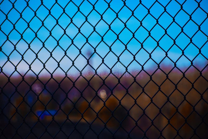 Fence trees chain stock photo. Image of trees, chain - 112246116