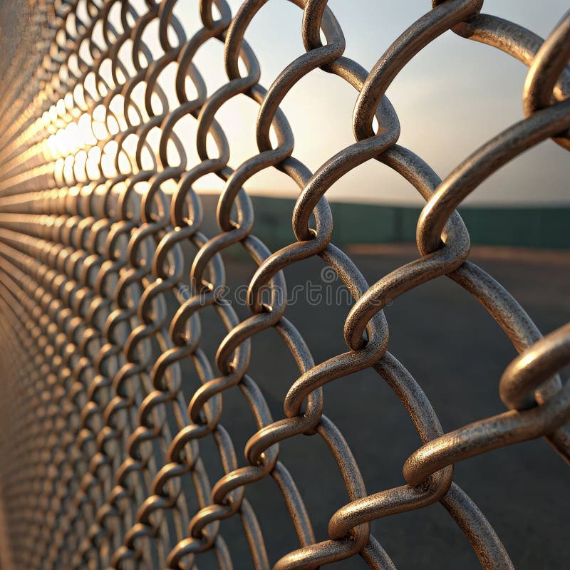 Chain Link Fence Sunset Golden Hour Texture, Metal Fence, Security ...