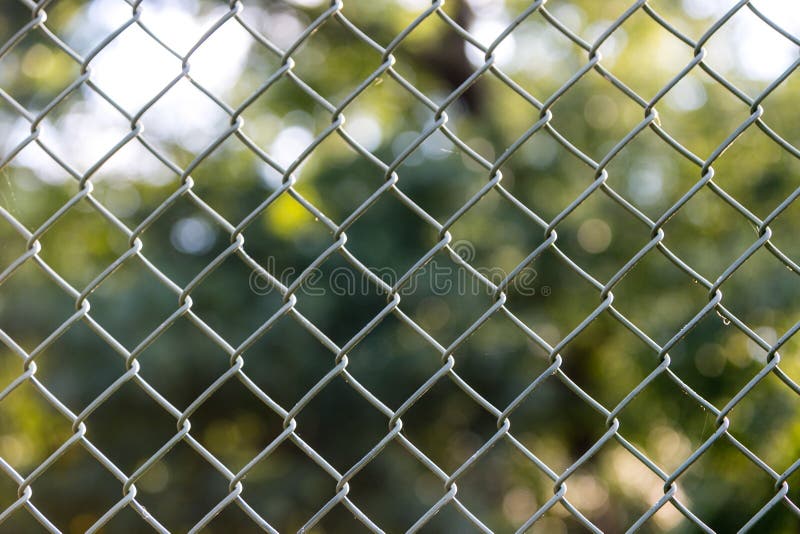 Chain Link Fence Tree Background Stock Photo - Image of chair, colorful ...