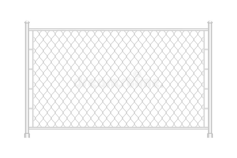 Chain Link Fence. Wired Mesh of a Steel Fence Stock Vector ...