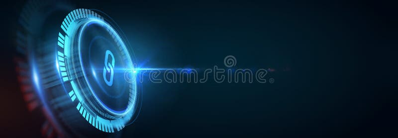 Chain Link Icon on Abstract Blue Background. Hyperlink Chain Symbol ...