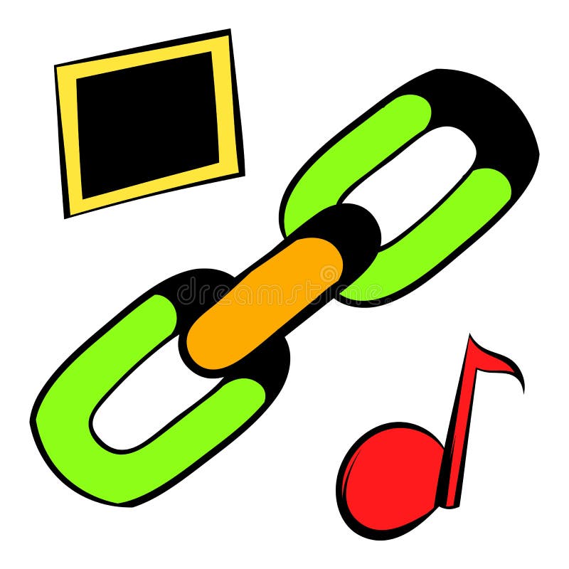 Chain Link Icon, Icon Cartoon Stock Vector - Illustration of link ...