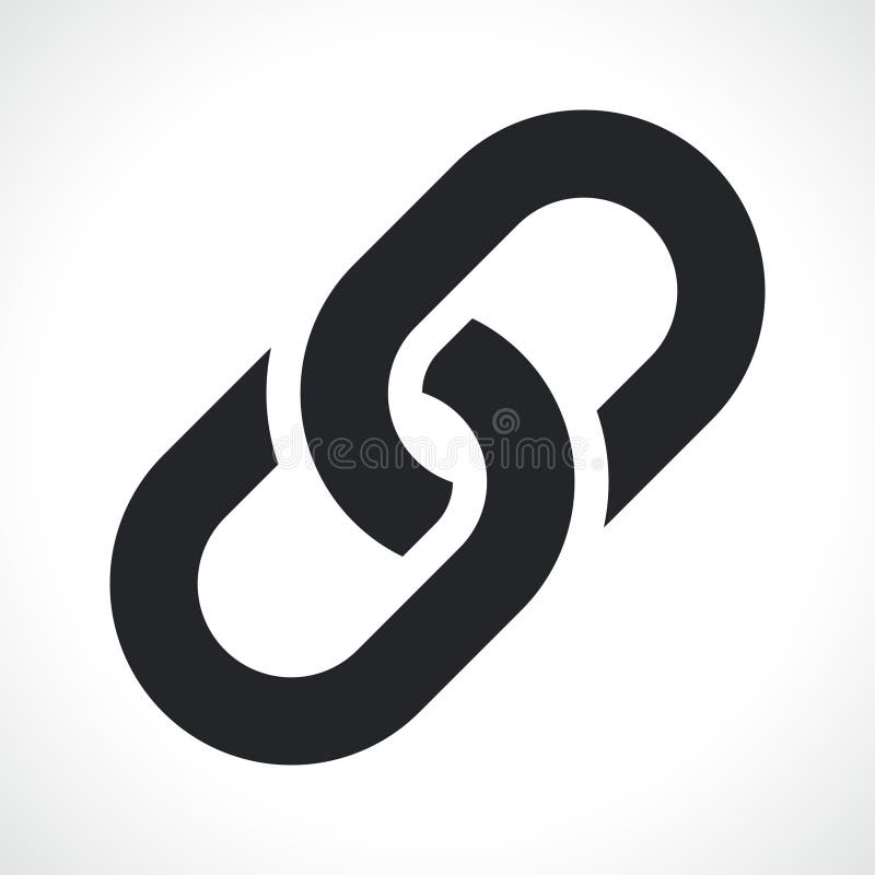 Chain or Link Icon Isolated Stock Vector - Illustration of hyperlink ...