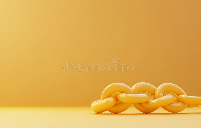 The Chain Link Icon is Isolated on an Orange Background. Link Single. a ...