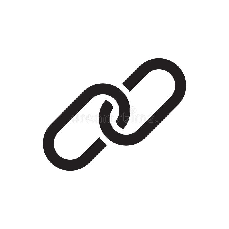 Chain Link Icon Isolated on White Background. Hyperlink Sign Symbol ...
