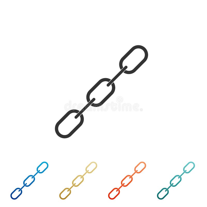 Chain Link Icon Isolated on White Background. Link Single. Set Elements ...
