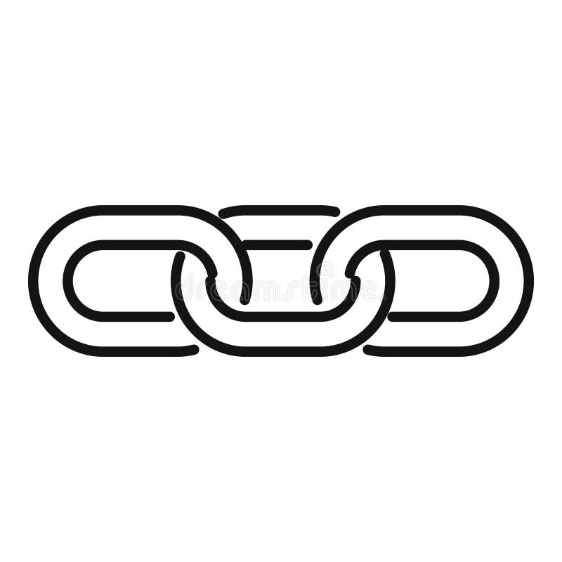 Chain Link Icon Outline Vector. Computer Button Stock Vector ...