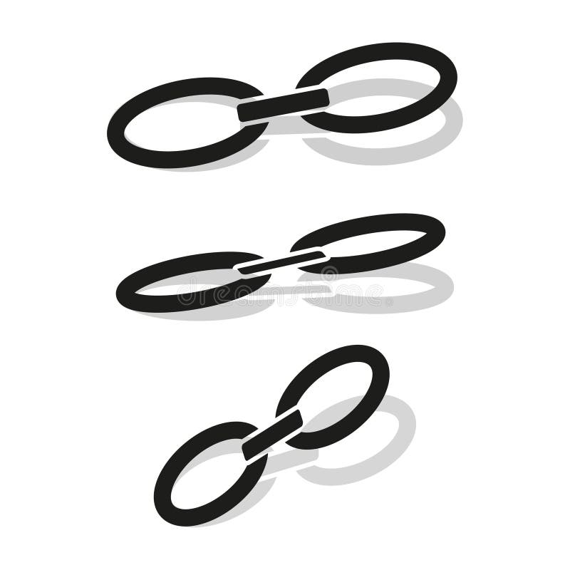 Chain Link Icon Set. Vector Illustration. EPS 10 Stock Vector ...