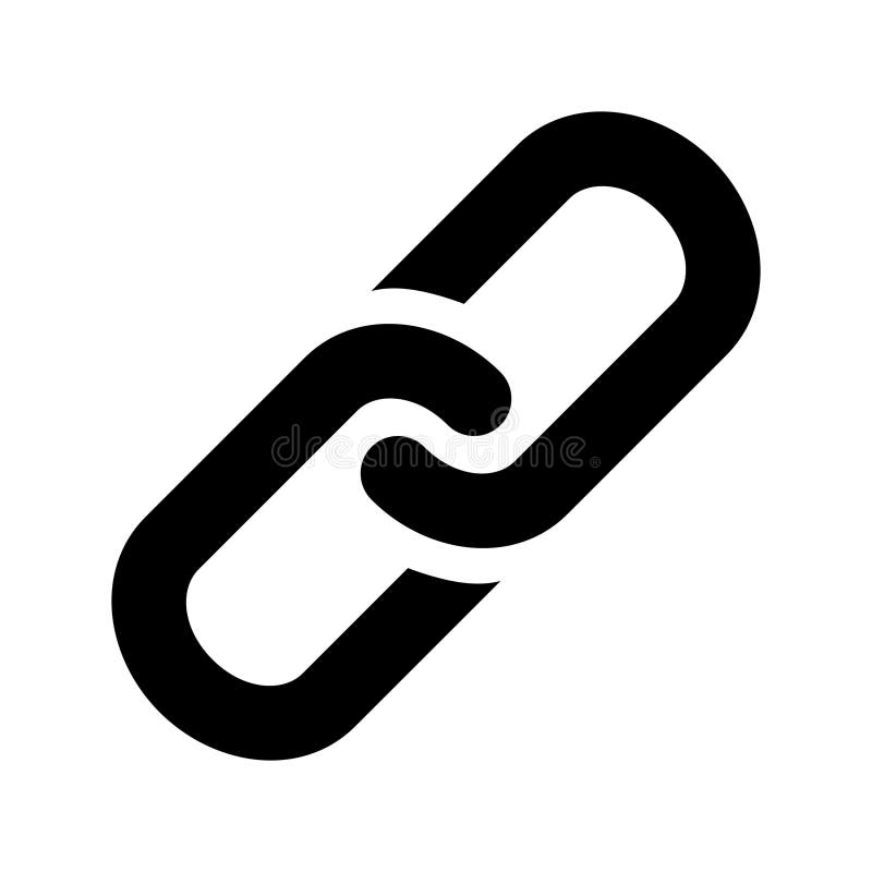 Chain link icon stock vector. Illustration of white - 306052026