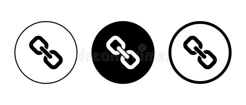 Chain Link Icon Vector. Hyperlink Symbol Isolated on Circle Background ...