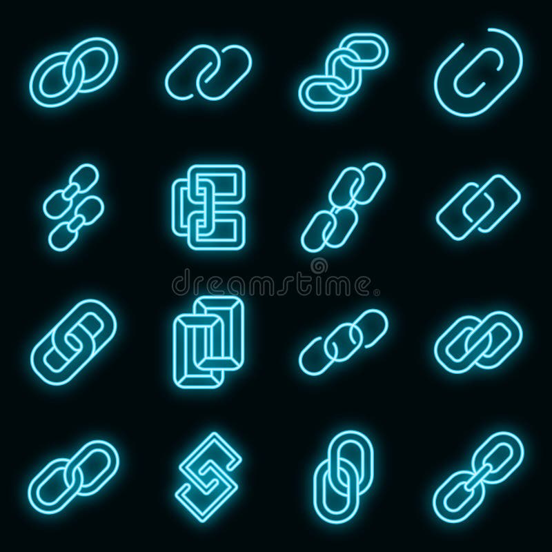Chain link icon white stock vector. Illustration of cooperation - 96460492