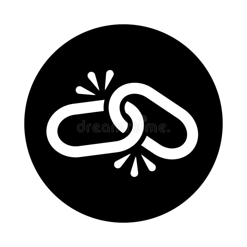 Chain, Link, Linking, Connection Icon. Rounded Black Vector Sketch ...