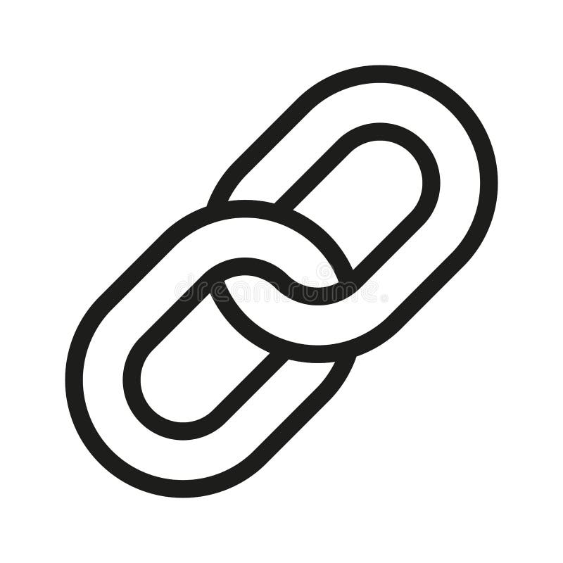 Chain or Link Outline Icon. Connection Vector Illustration Stock Vector ...