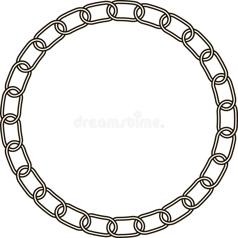 Chain Link Pattern, Circle Vector Chain Stock Illustration ...