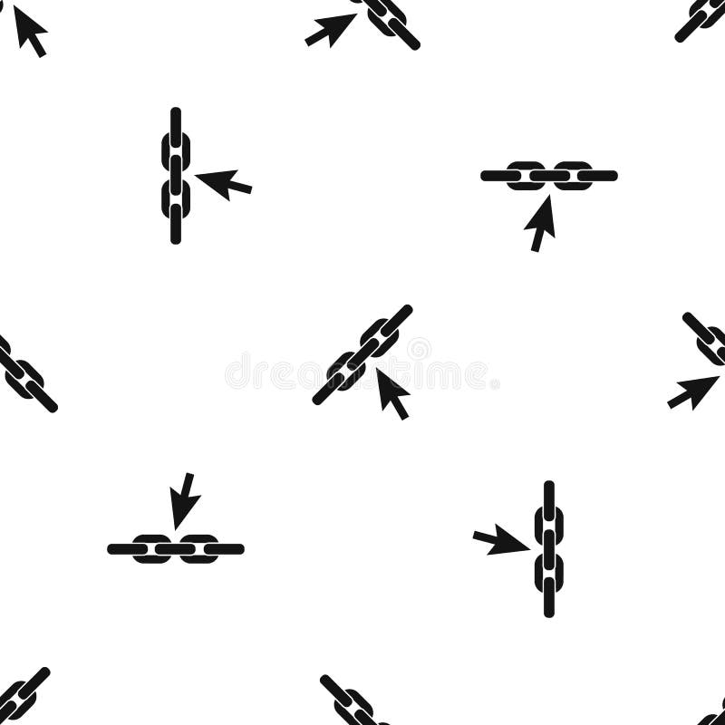 Chain Link Pattern Seamless Black Stock Vector - Illustration of ...