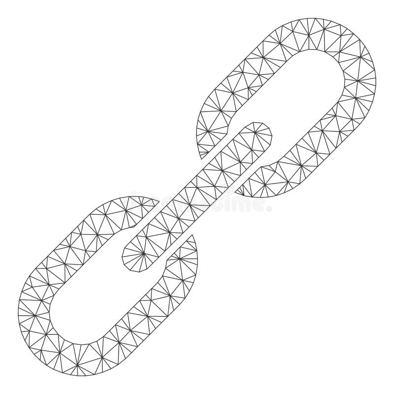 Chain Link Polygonal Frame Vector Mesh Illustration Stock Vector ...