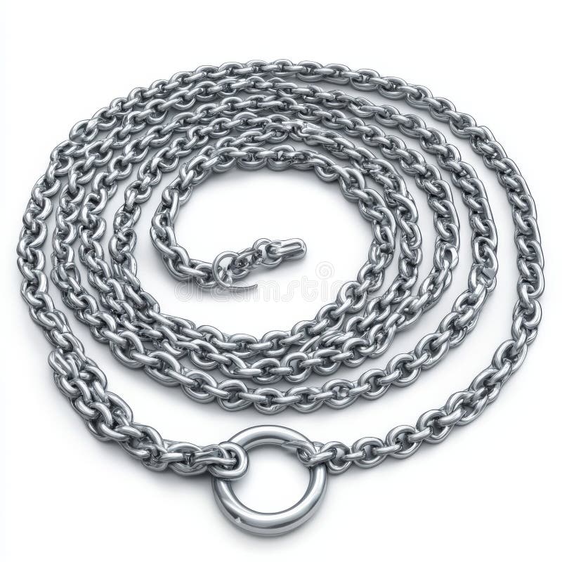 A Chain Link Tension Bar Displayed on a White Background, Top-down ...