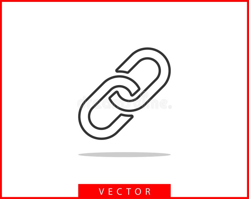 Chain Link Vector Icon. Chainlet Element Flat Design Stock Vector ...
