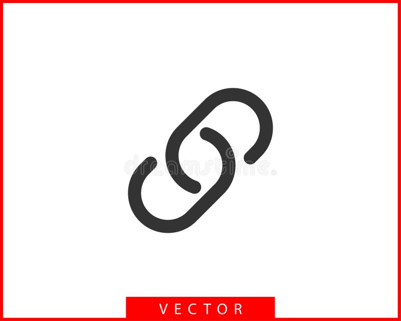 Chain Link Vector Icon. Chainlet Element Flat Design. Concept ...